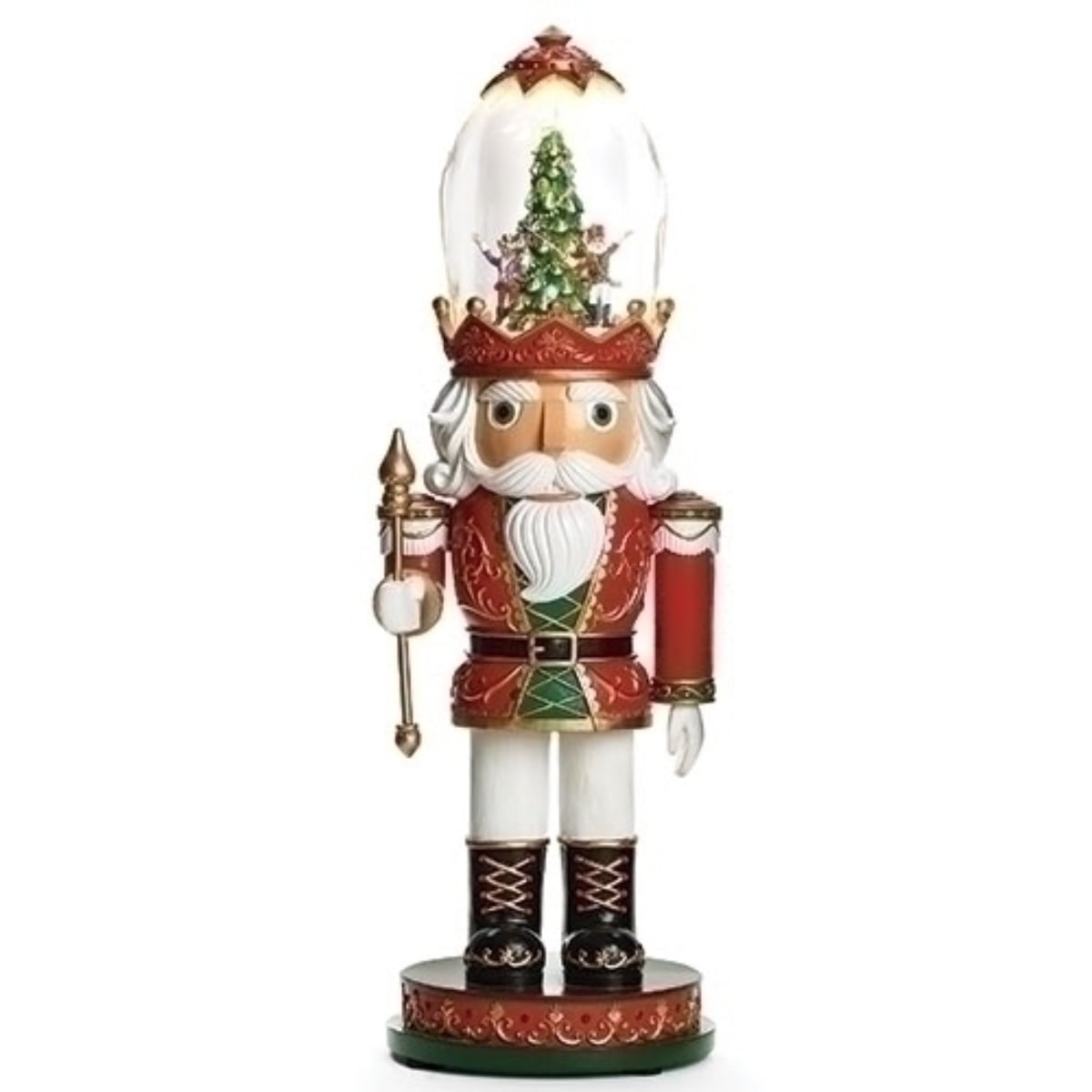 Roman Indoor White LED Lighted Musical Christmas Nutcracker Holiday ...