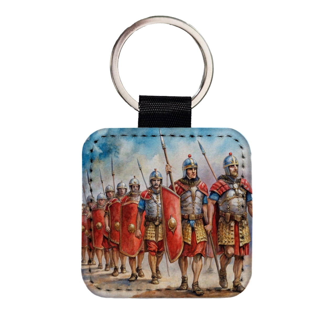 Roman Legion Marching In Formation Watercolor Faux Leather Square ...