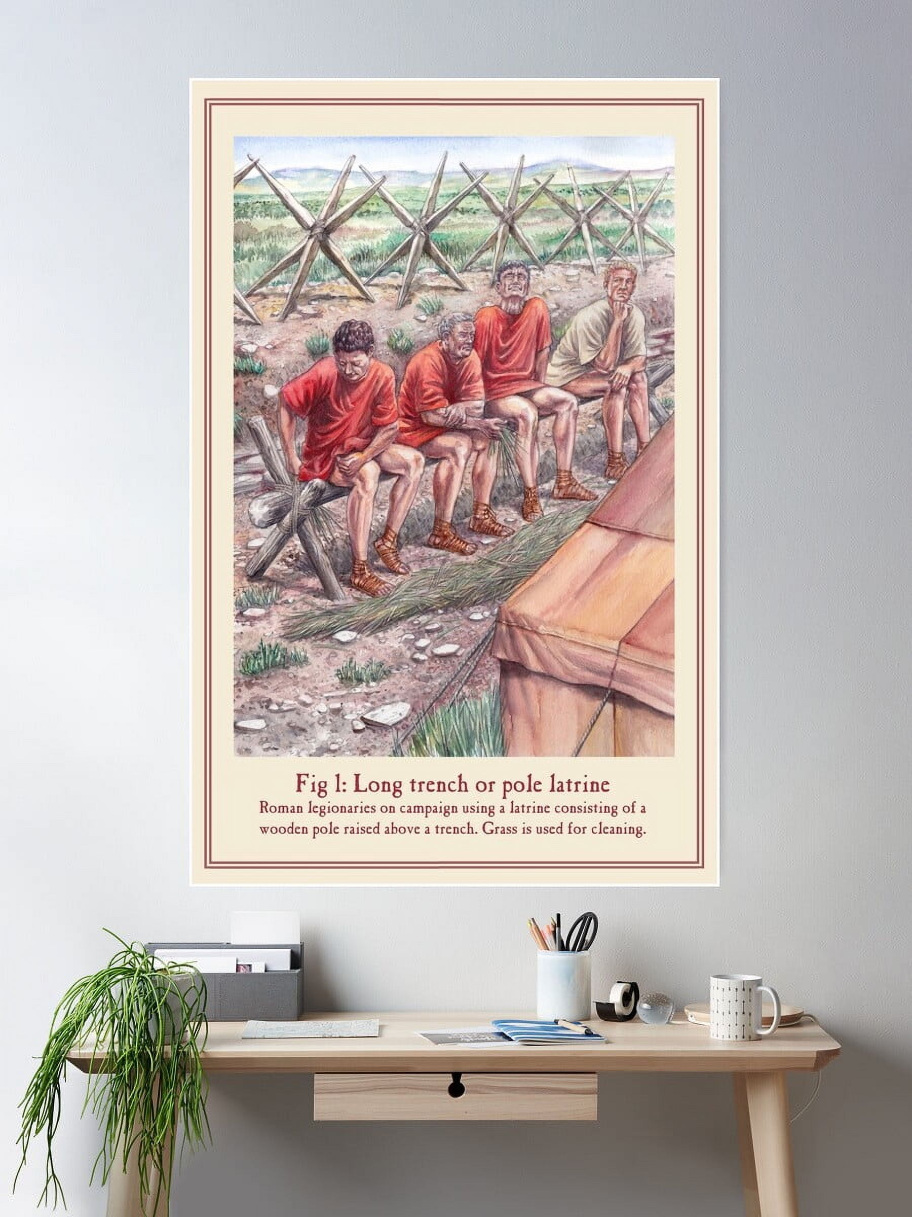 Roman Legionary Loo Poster Wall Art, Modern Wall Decor For Living Room ...