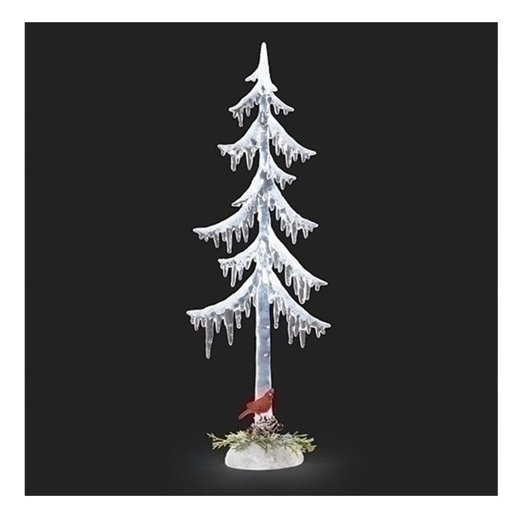 Roman Lighted Acrylic Christmas Tree with Cardinals, 18-inch Height ...
