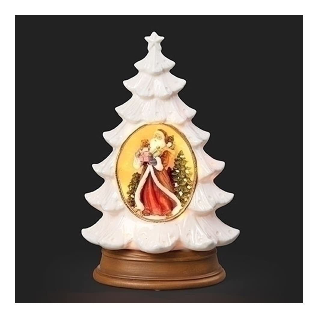 Roman Lighted Tree Diorama with Santa Figurine, 10.5-inch Height ...
