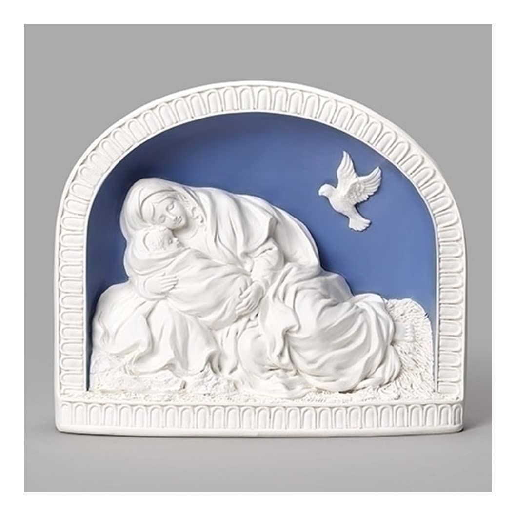 Roman Mary and Baby Sleeping Della Robbia Figurine, 7-inch Height ...