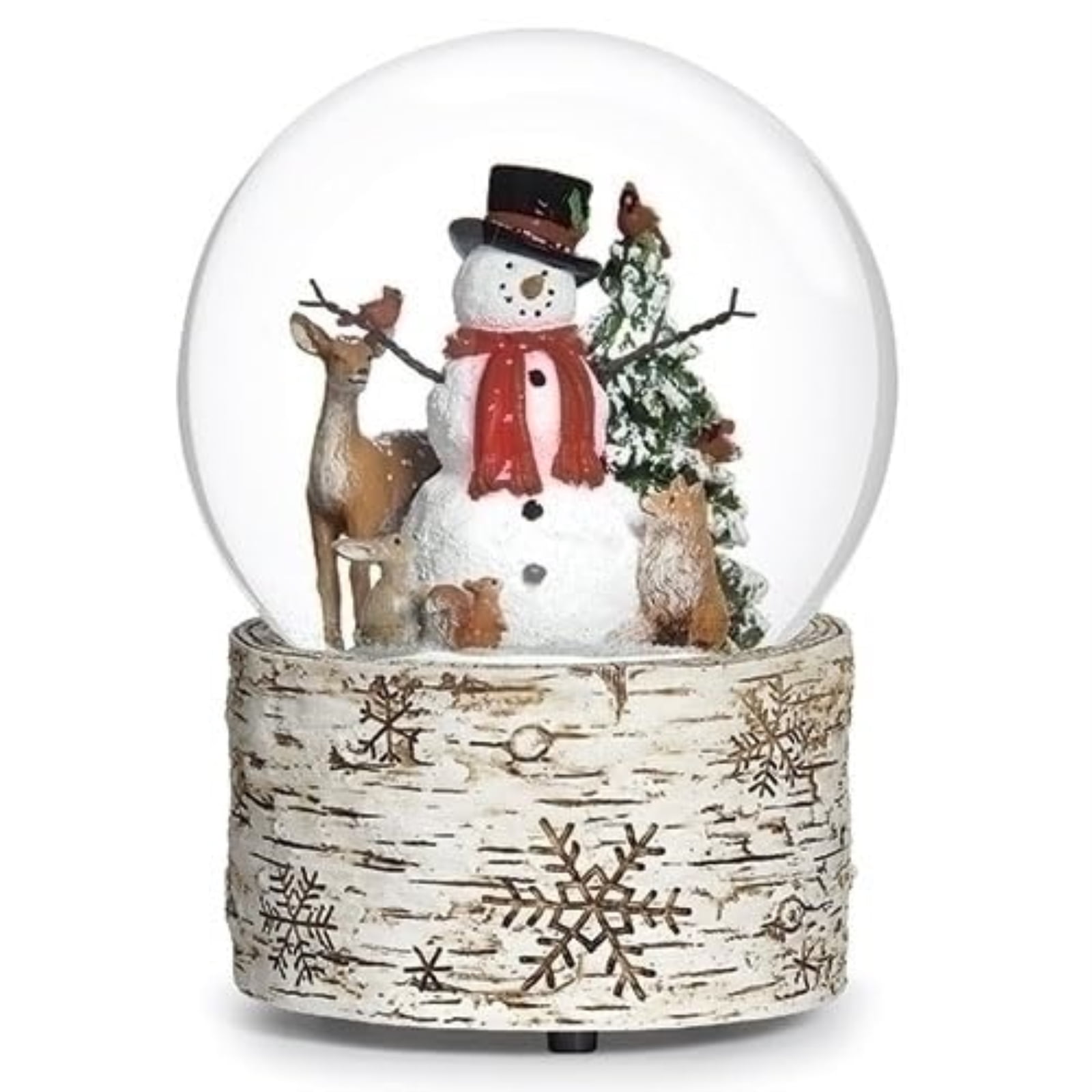 Roman Musical Dome Snowman with Animals, 6.5-inch Height, Christmas ...