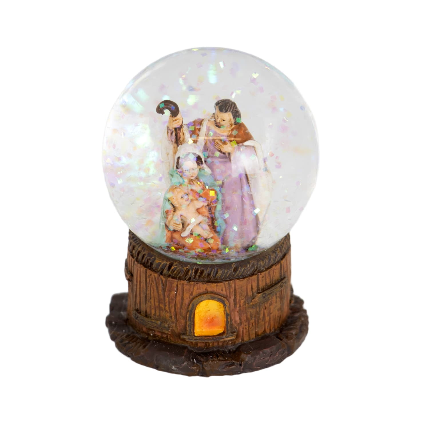 Roman Nativity Glitter Snow Globe, Miniature Christmas Water Globe Holy ...