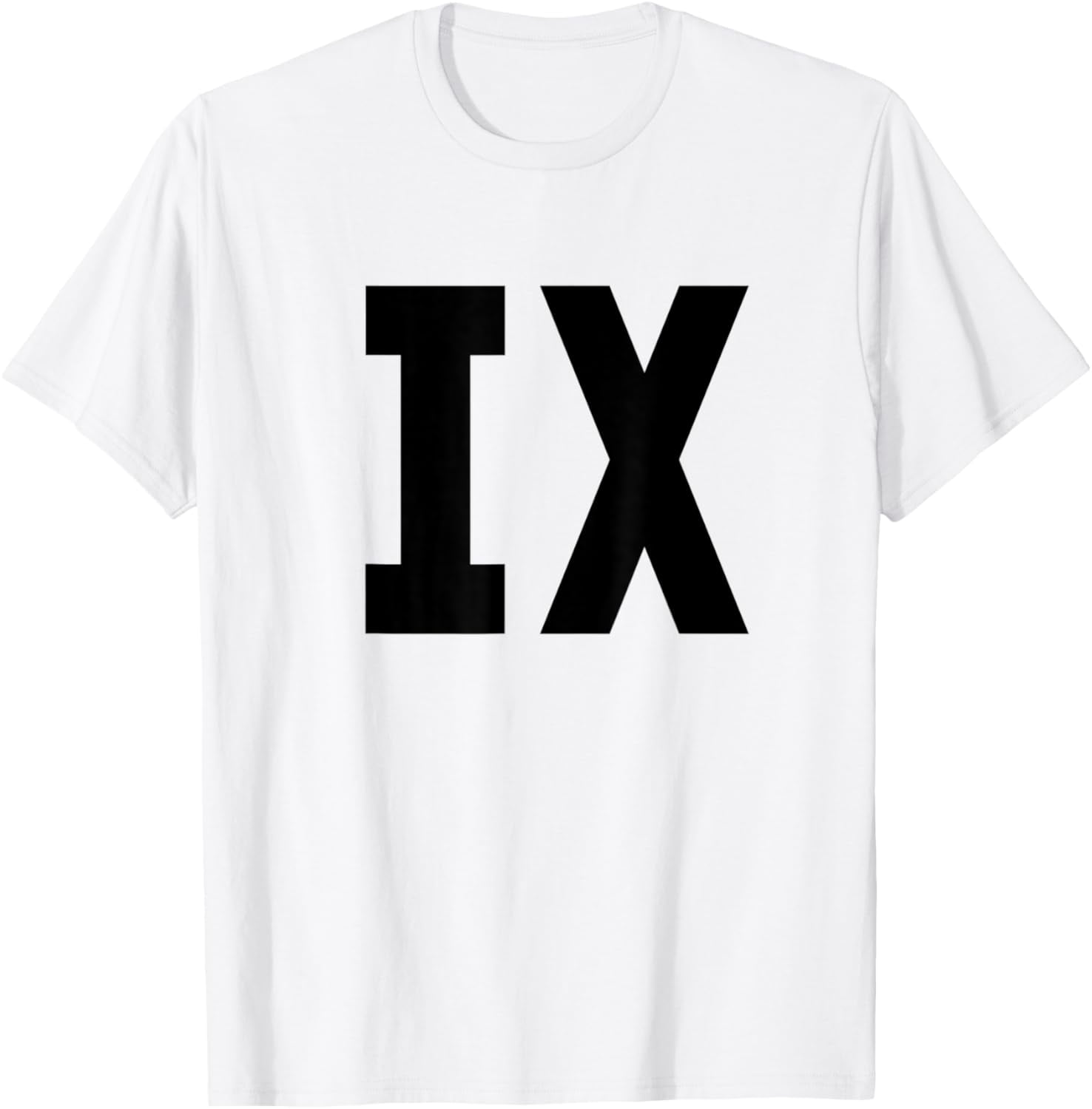 Roman Numeral 9 Costume T-Shirt men and women can wear, black, white ...