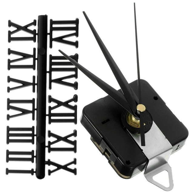 Roman Numeral Wall Clock Clocks Clock Mechanism and Clock Hands Kit ...