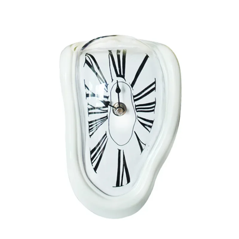 Roman Numeral Wall Clocks Surrealism Style Clock Accessory Distorted ...