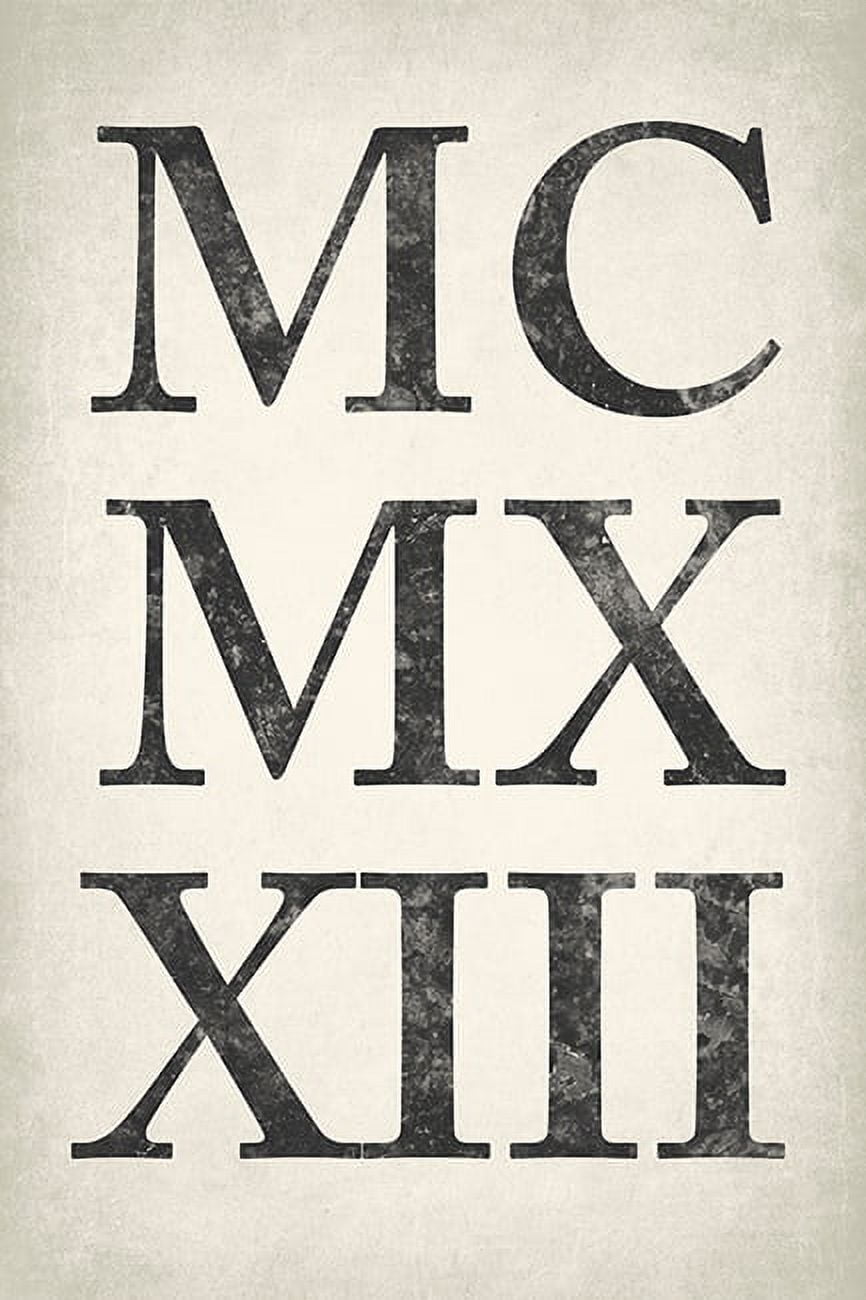 Roman Numerals, modern poster print - Walmart.com