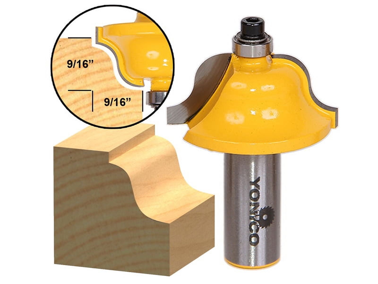 Roman Ogee Edging and Molding Router Bit - Large - 1/2" Shank - Yonico ...