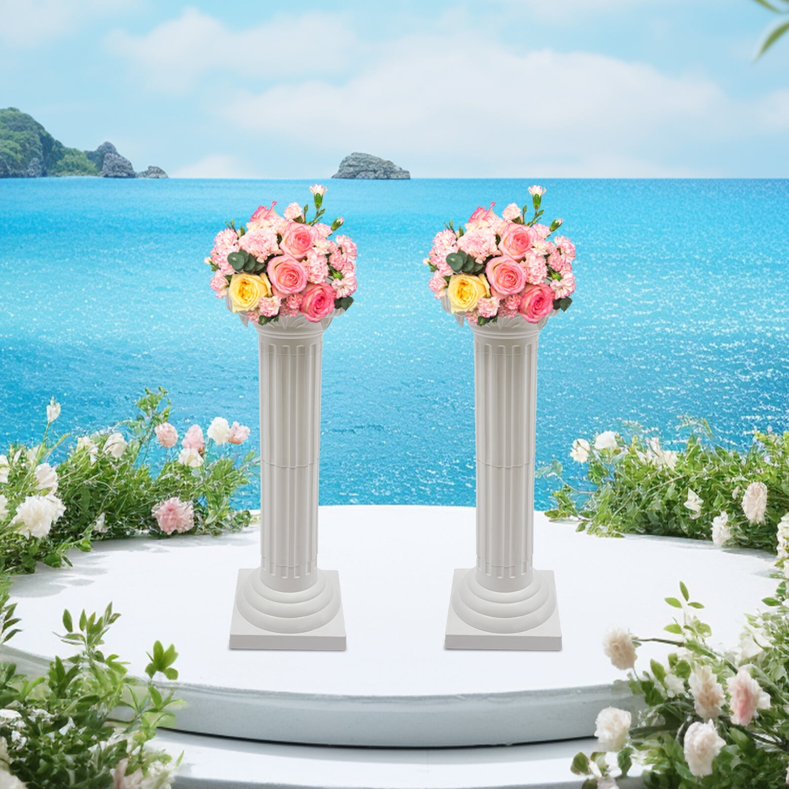 Roman Pillars, Set of 2 - Adjustable Height, Heavy Duty Party ...