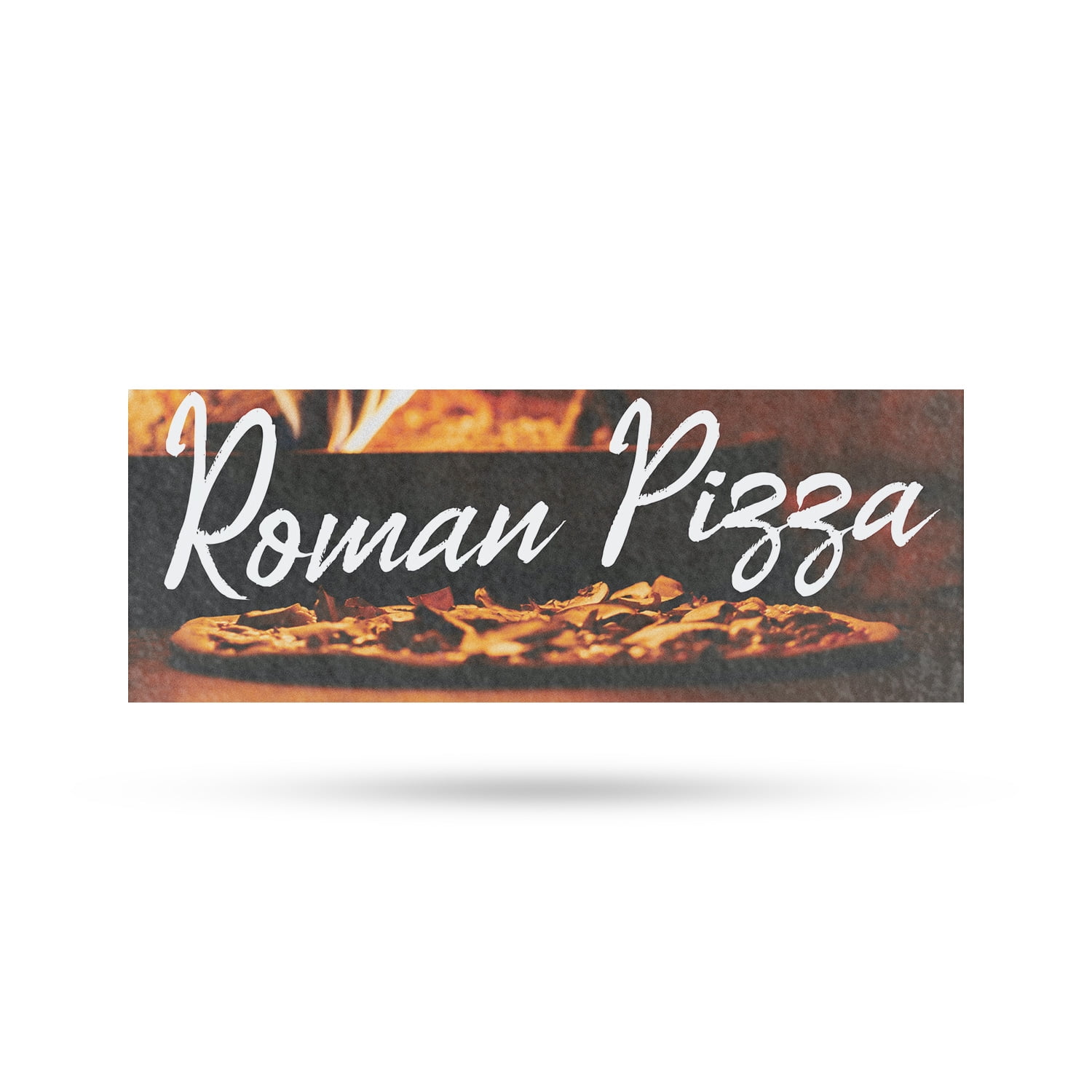 Roman Pizza Vinyl Decal 36 Inch x 14 Inch Weatherproof Heavy-Duty ...