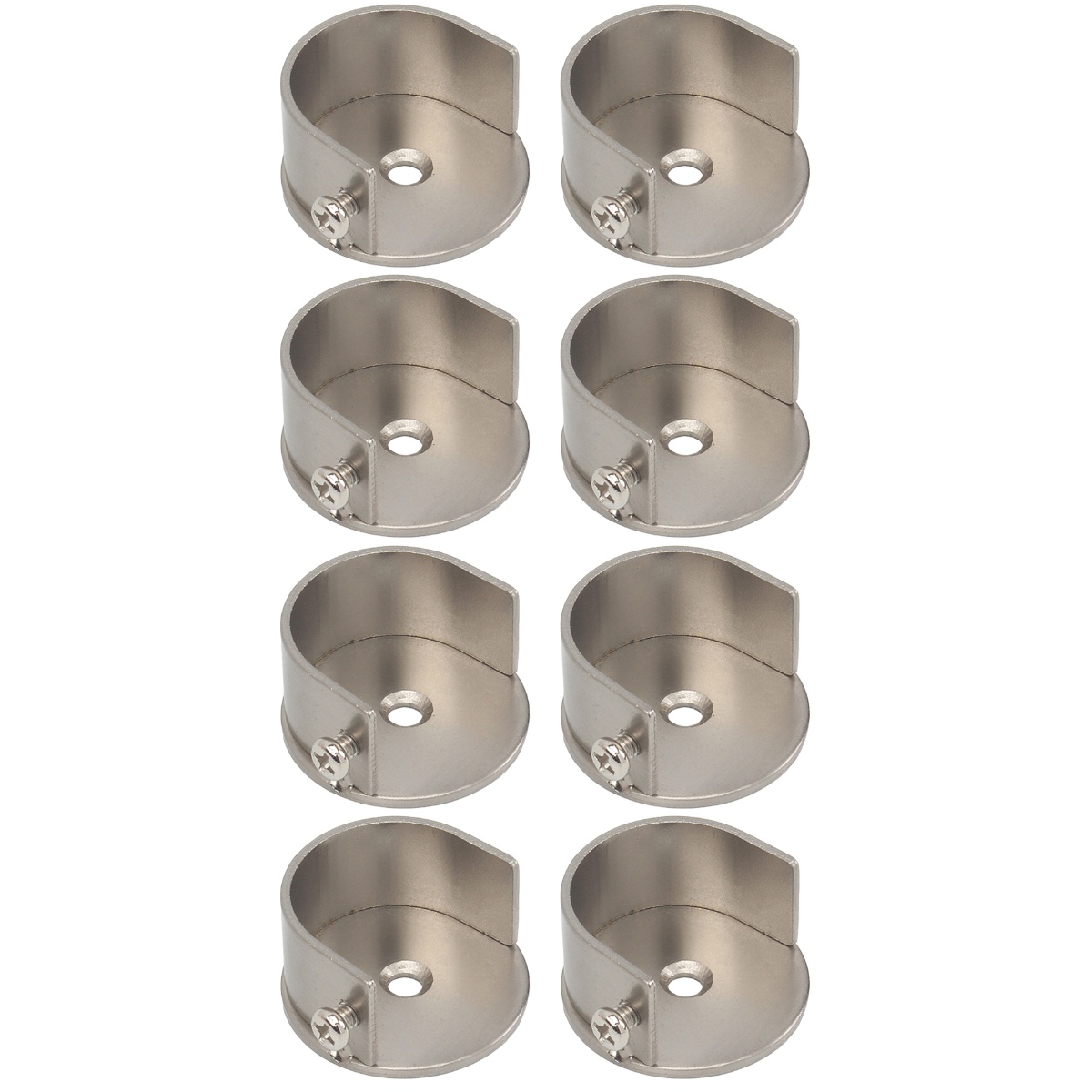 Roman Pole Wall Bracket Stainless Steel Socket Holder 8 Pcs No Screws ...