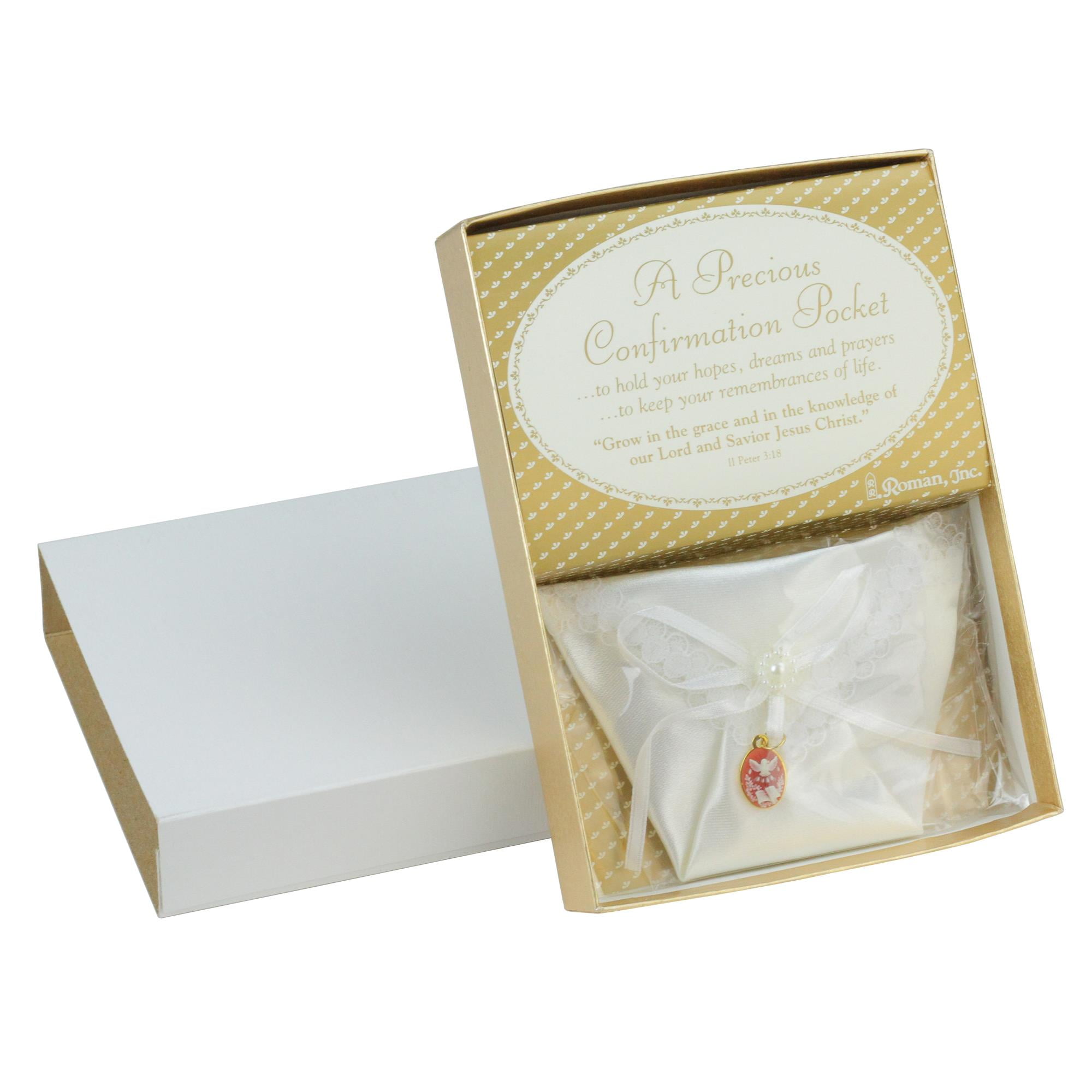 Roman Precious Confirmation Pocket w/ Dove Pendant - White - Walmart.com