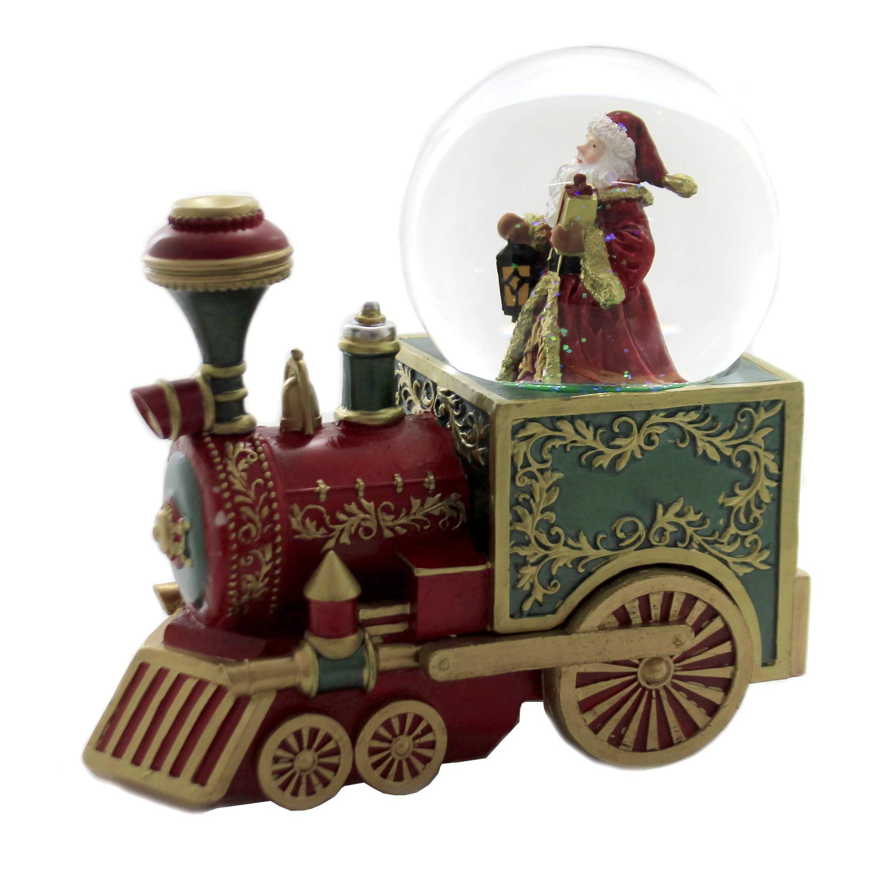 Roman Red SantaTrain Glitterdome 100mm - Walmart.com