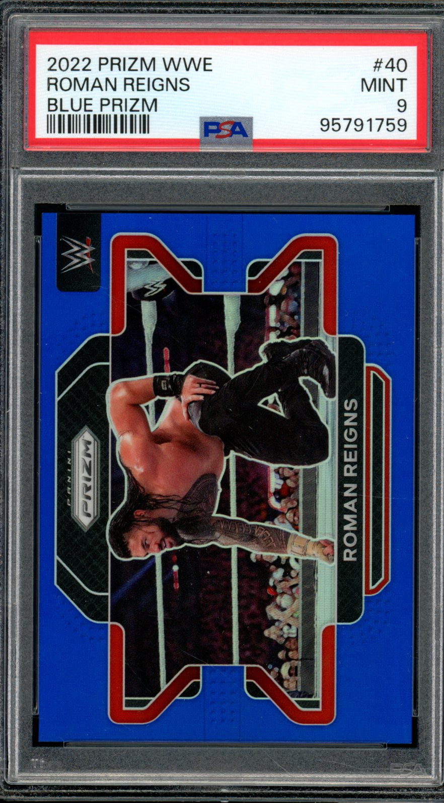 Roman Reigns Card 2022 Prizm WWE Blue Prizm (pop 9) #40 PSA 9 - Walmart.com