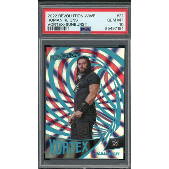 Roman Reigns Card 2022 Revolution WWE Vortex Sunburst (pop 4) #21 PSA 10 - Walmart.com