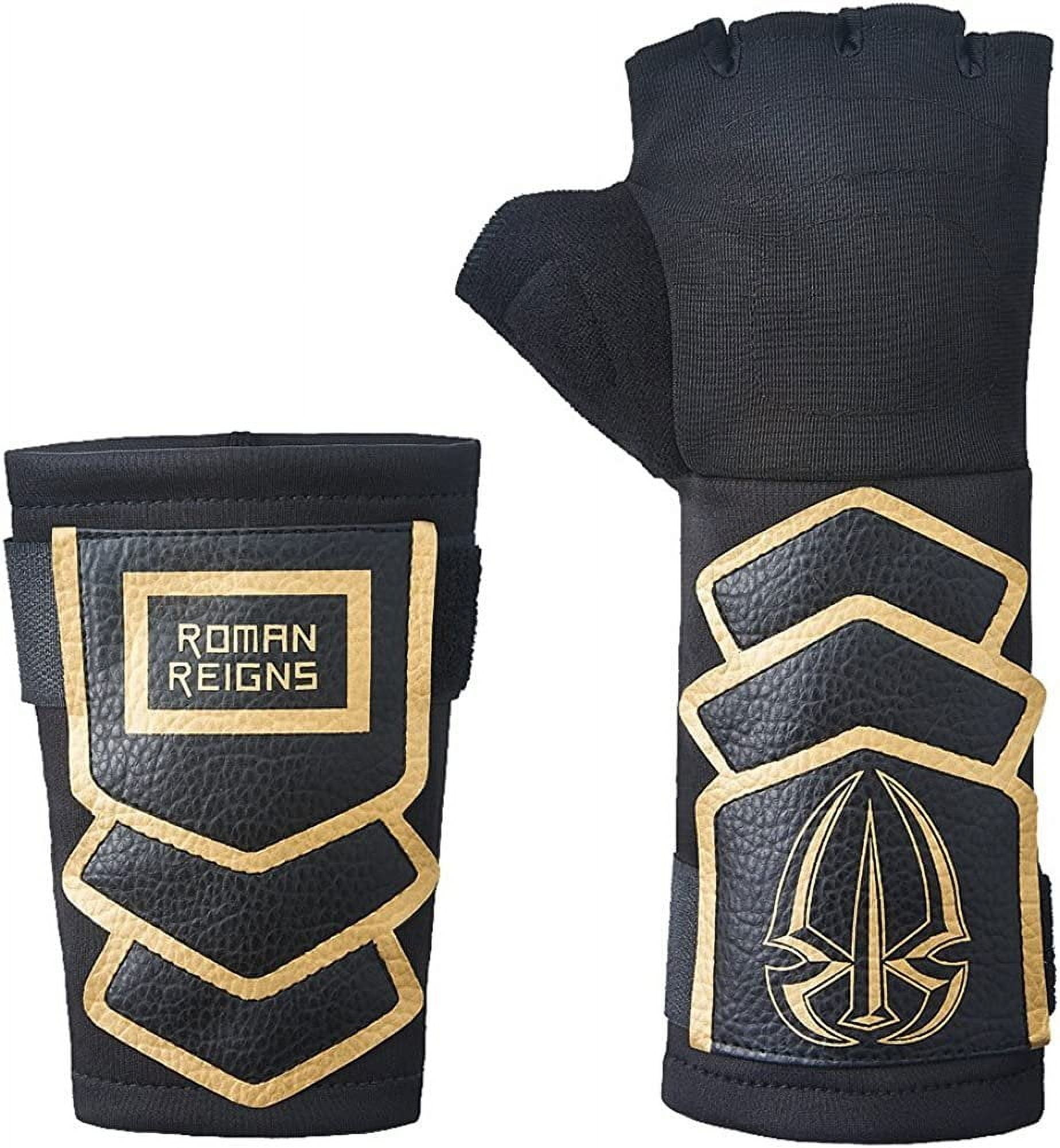 Roman Reigns Gold Logo WWE Authentic Superman Punch Glove Set - Walmart.com