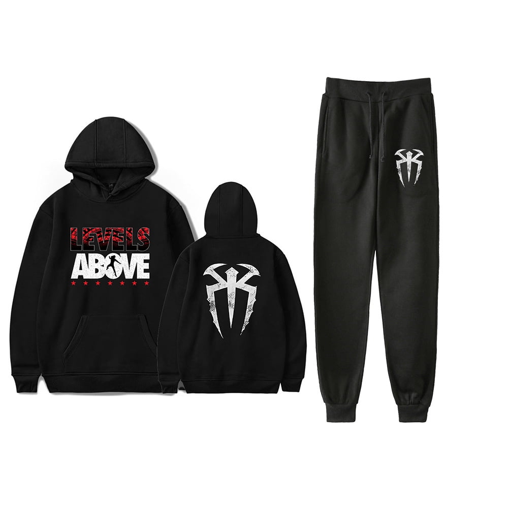 Roman Reigns Levels Above Hoodies Pants 2 Pieces Sets Casual Sweatshirt ...