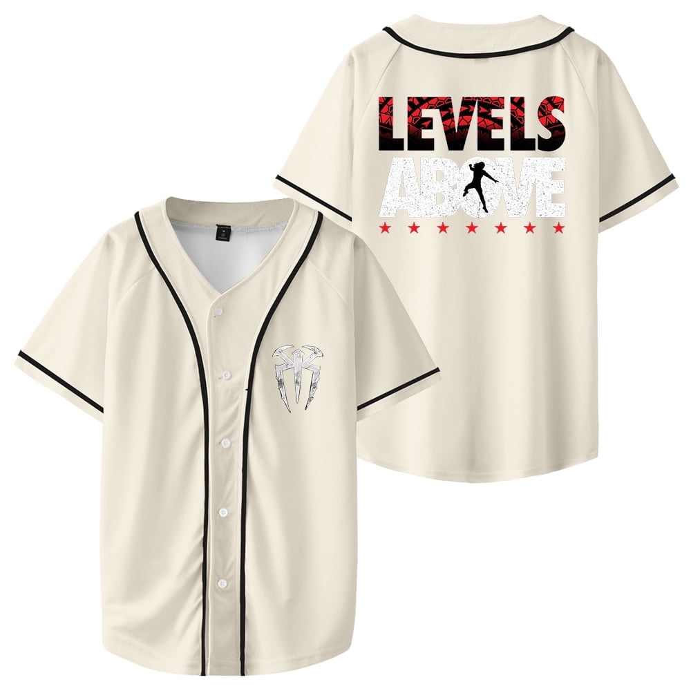 Roman Reigns Levels Above Merch Baseball Jacket Hip Hop Tops Men's And ...