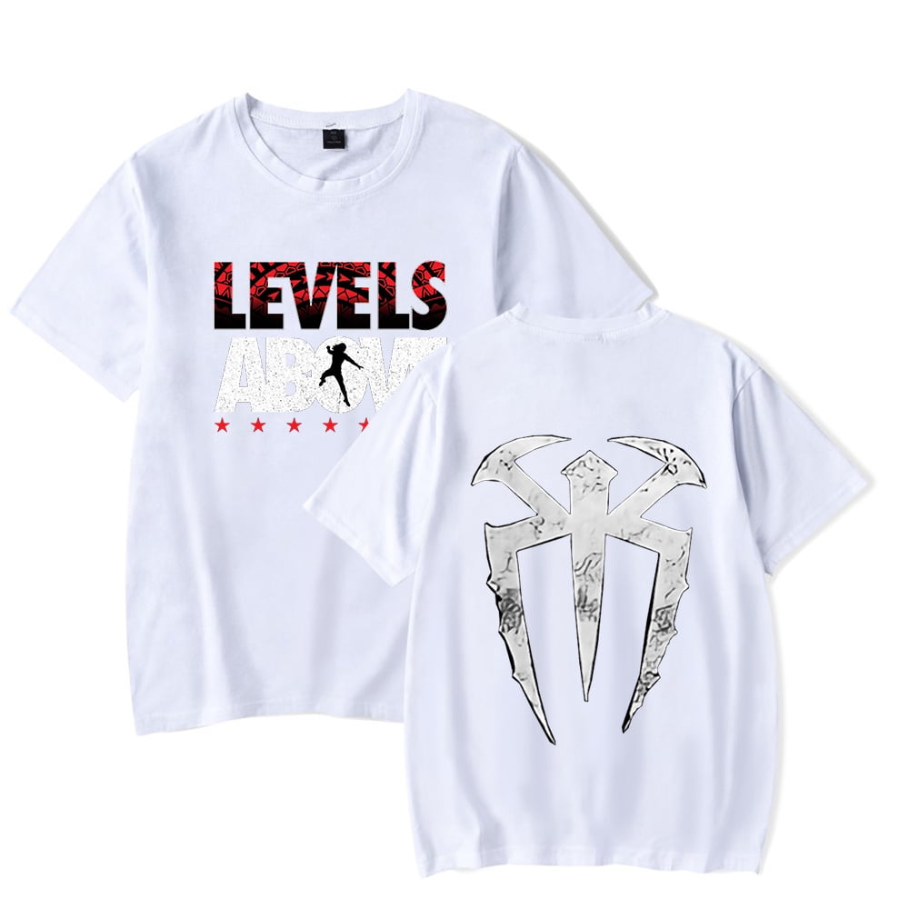 Roman Reigns Levels Above Merch Logo T-shirt Short Sleeve Women Men ...