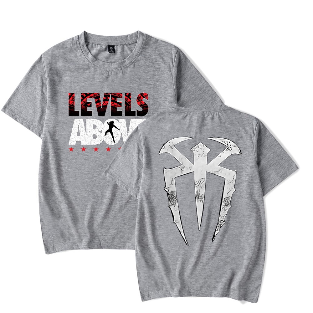 Roman Reigns Levels Above Merch Logo T-shirt Short Sleeve Women Men ...