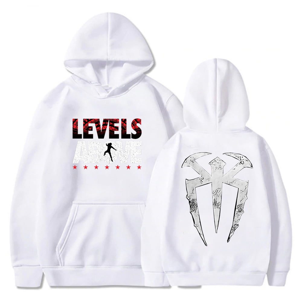 Roman Reigns Levels Above Pullover Hoodie Long Sleeve Streetwear Women ...