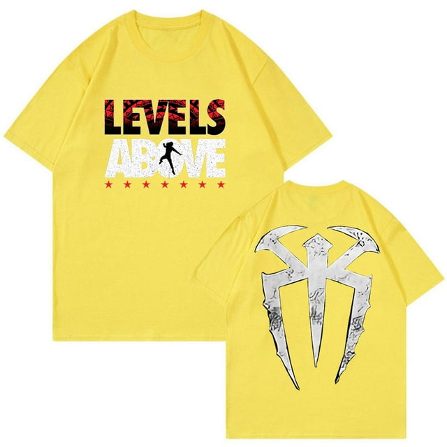 Roman Reigns Levels Above T-shirt Crewneck Short Sleeve Tee Women Men ...