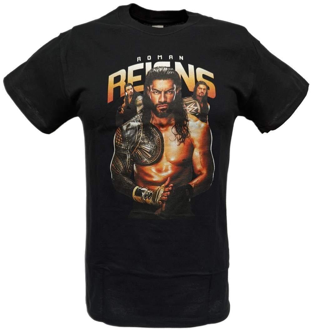 Roman Reigns WWE Superstar, Three Pose Boys Kids Youth Black T-shirt ...