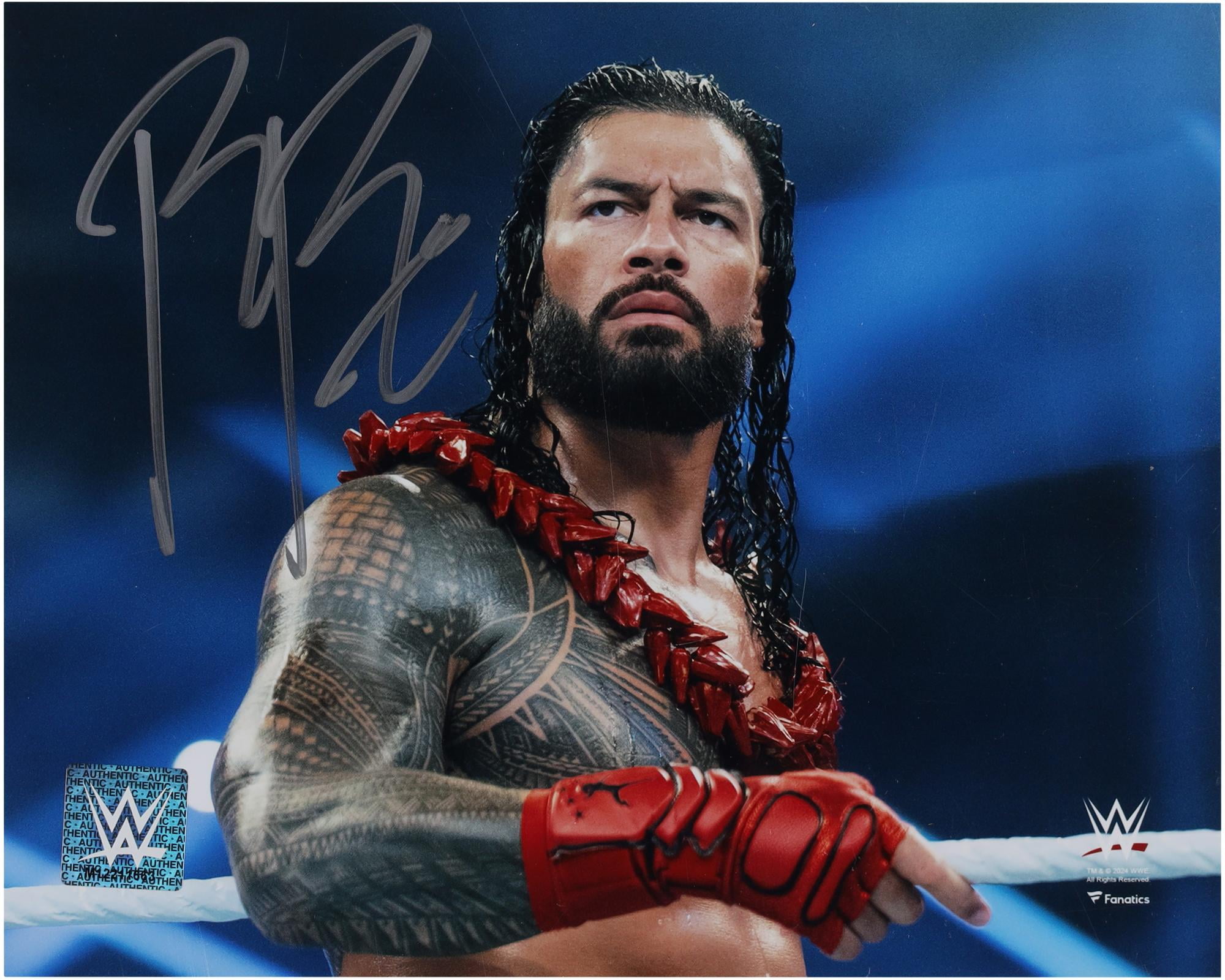 Roman Reigns WWE Autographed 8" x 10" Standing In Ring Photograph ...