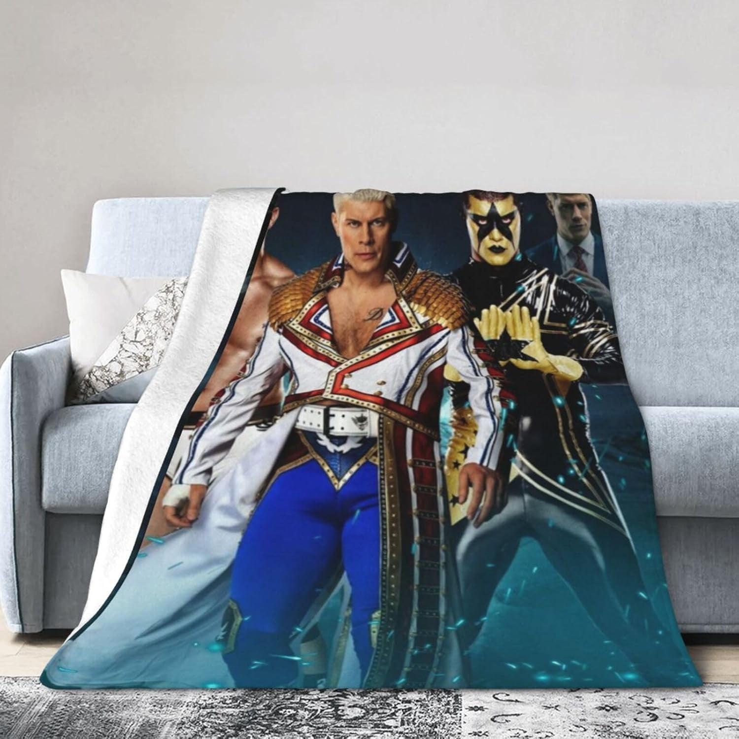 Roman Reigns Wrestling Wrestling Character Flannel Throw Blanket 3D ...