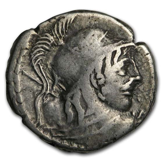 Roman Rep. Silver Denarius Cn. Len. Clodianus (88 BC) Fine - Walmart.com