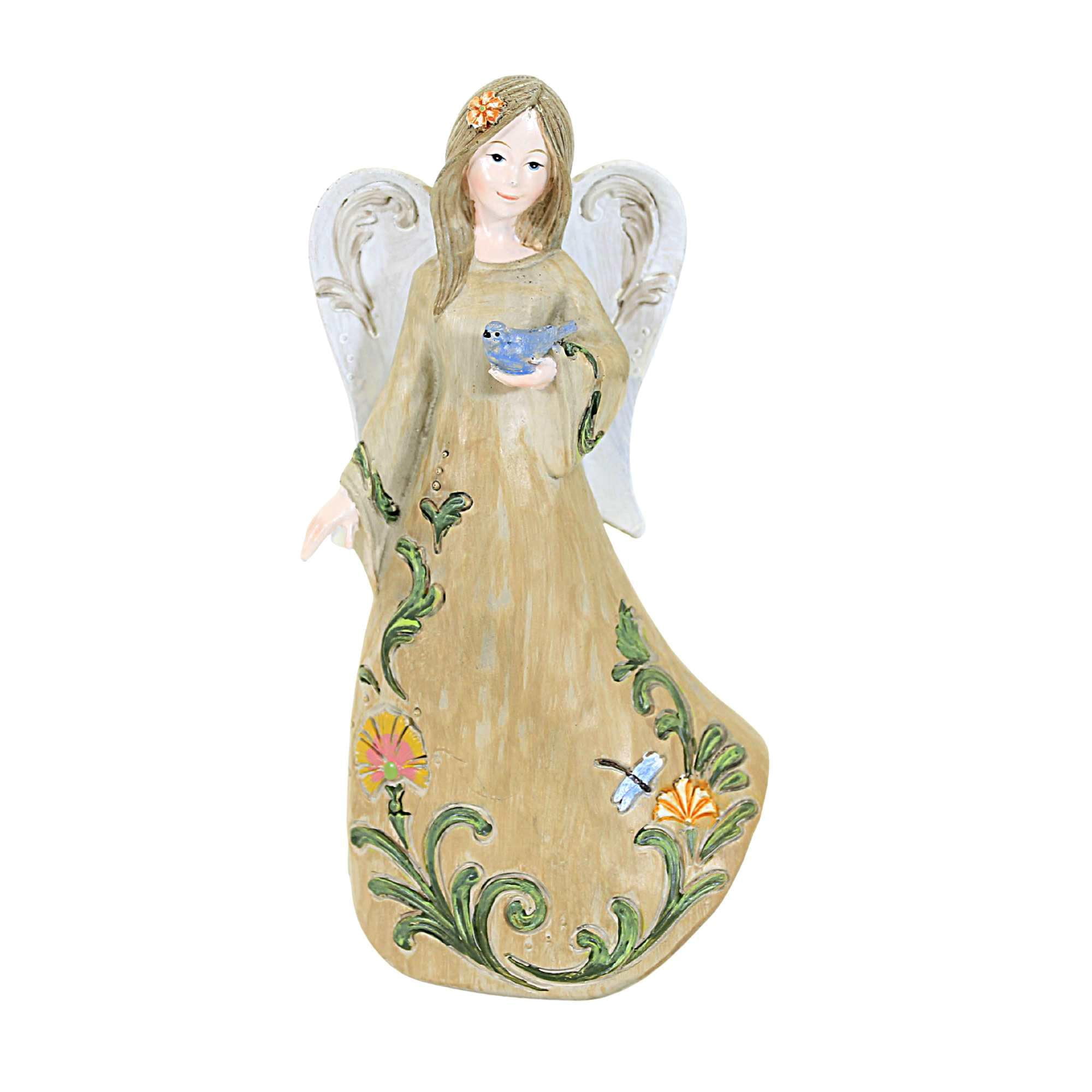 Roman Resin Angel Figurine, 7.5-inch Height, Tabletop Decoration (Blue ...