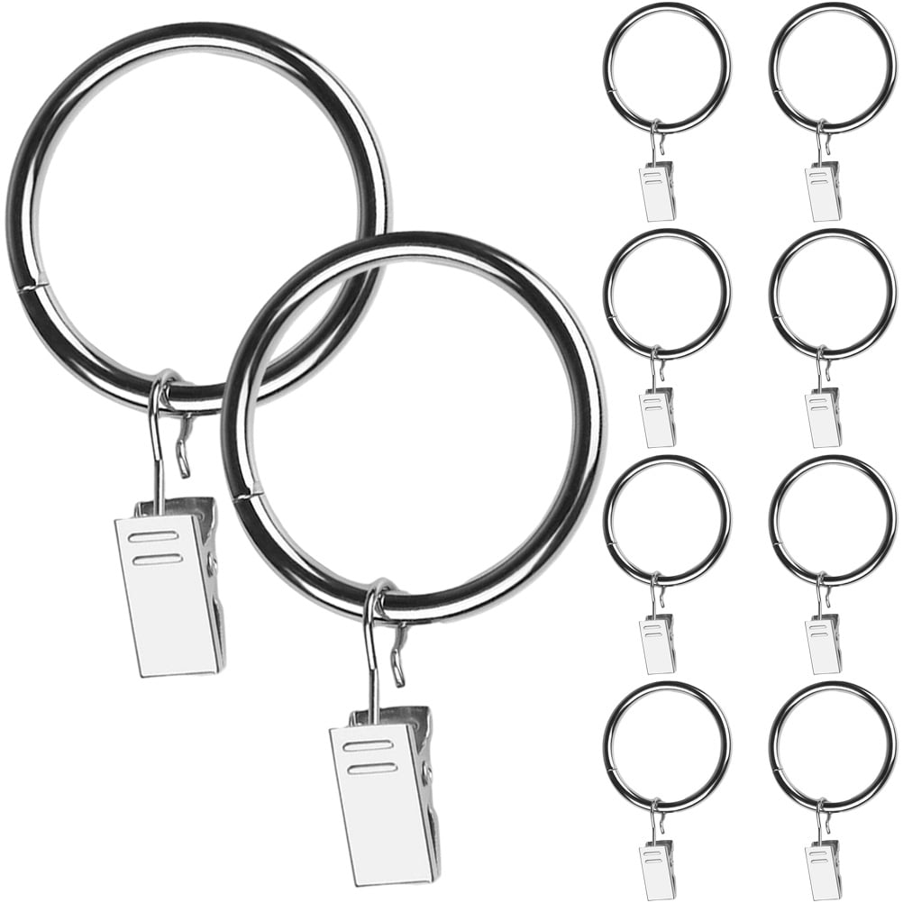 Roman Ring Curtain Clip Hook Accessories White Nickel 4.0mm×38mm ...