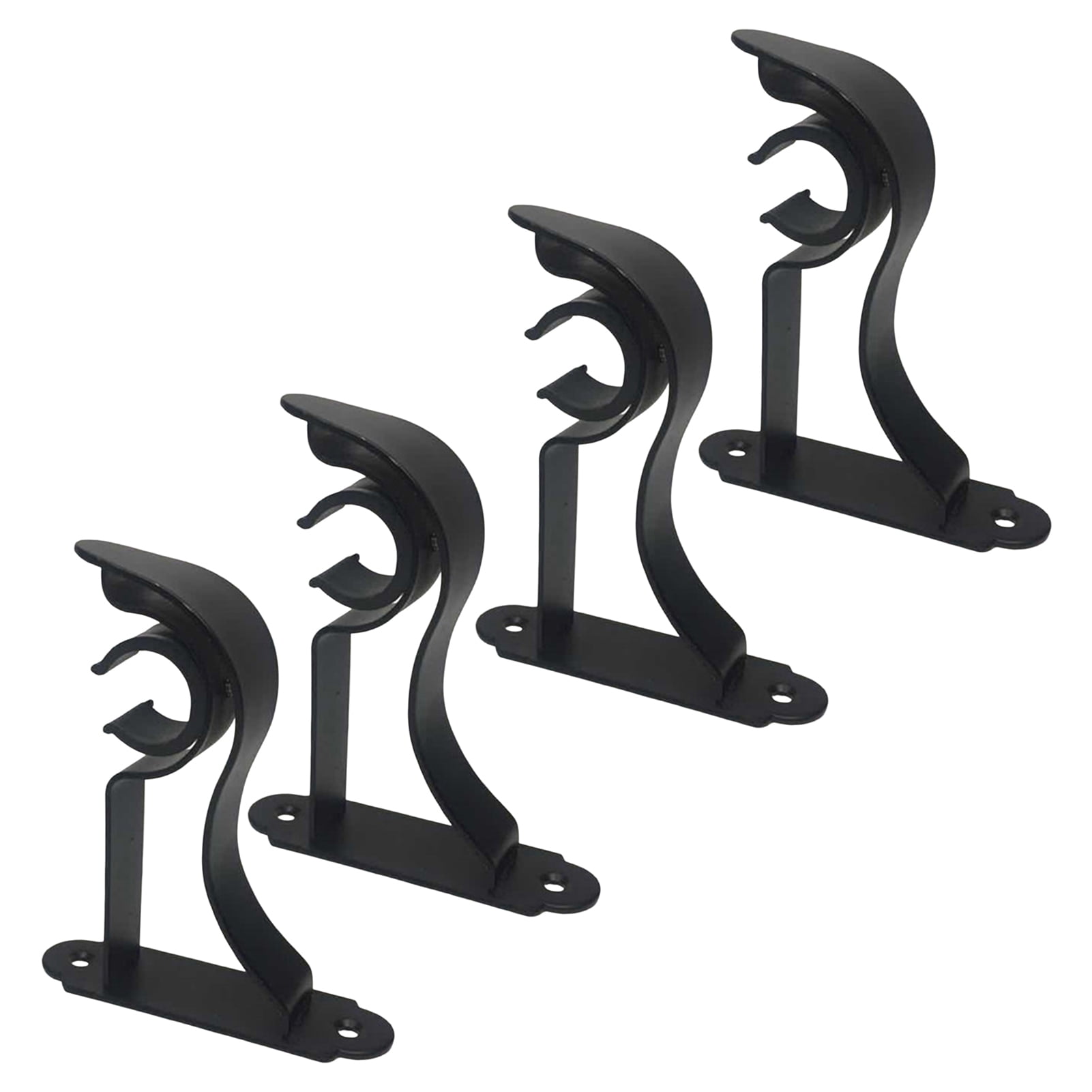 Roman Rod Brackets 4 Pcs Curtain Rod Bracket Heavy Duty Support ...