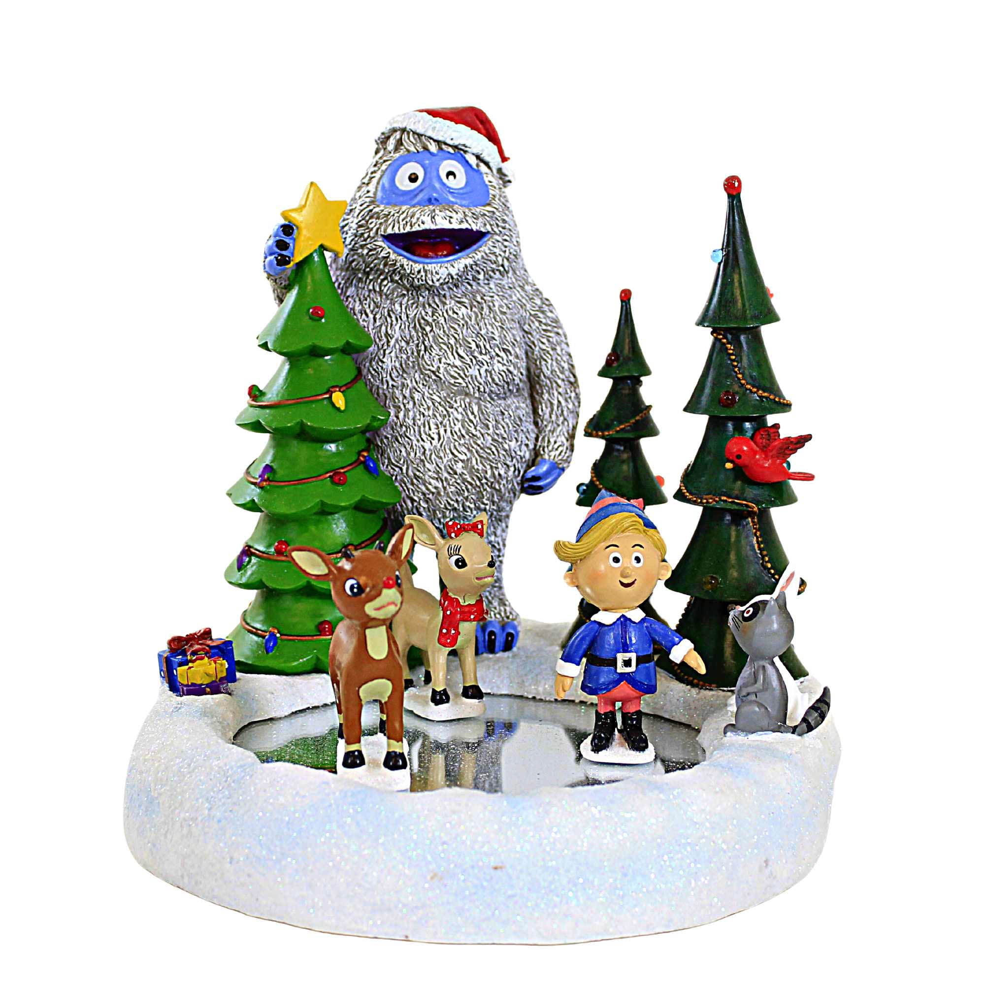 Roman Rudolph Musical Lighted Skate Pond - One Musical Lighted Figurine ...