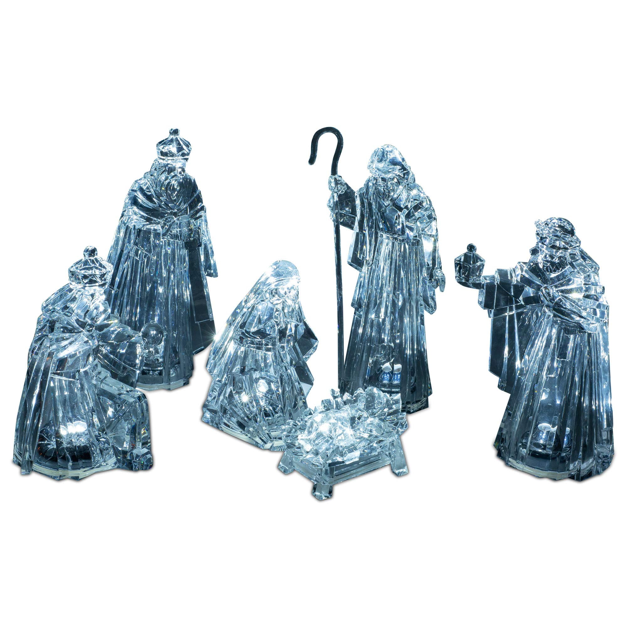 Roman 133081 LED Nativity Cut, Set of 6, Clear, Acrylic - Walmart.com