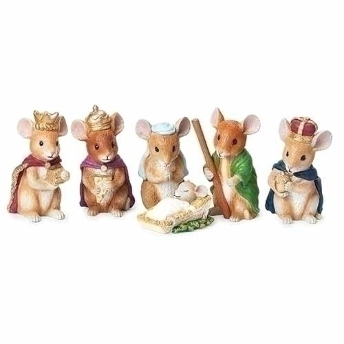 Roman Set of 6 Mouse Nativity Christmas Figurines 3.75" - Walmart.com