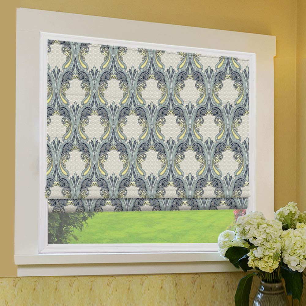 Roman Shades Window Blinds, Brown Vintage Premium Blackout Window Roman ...