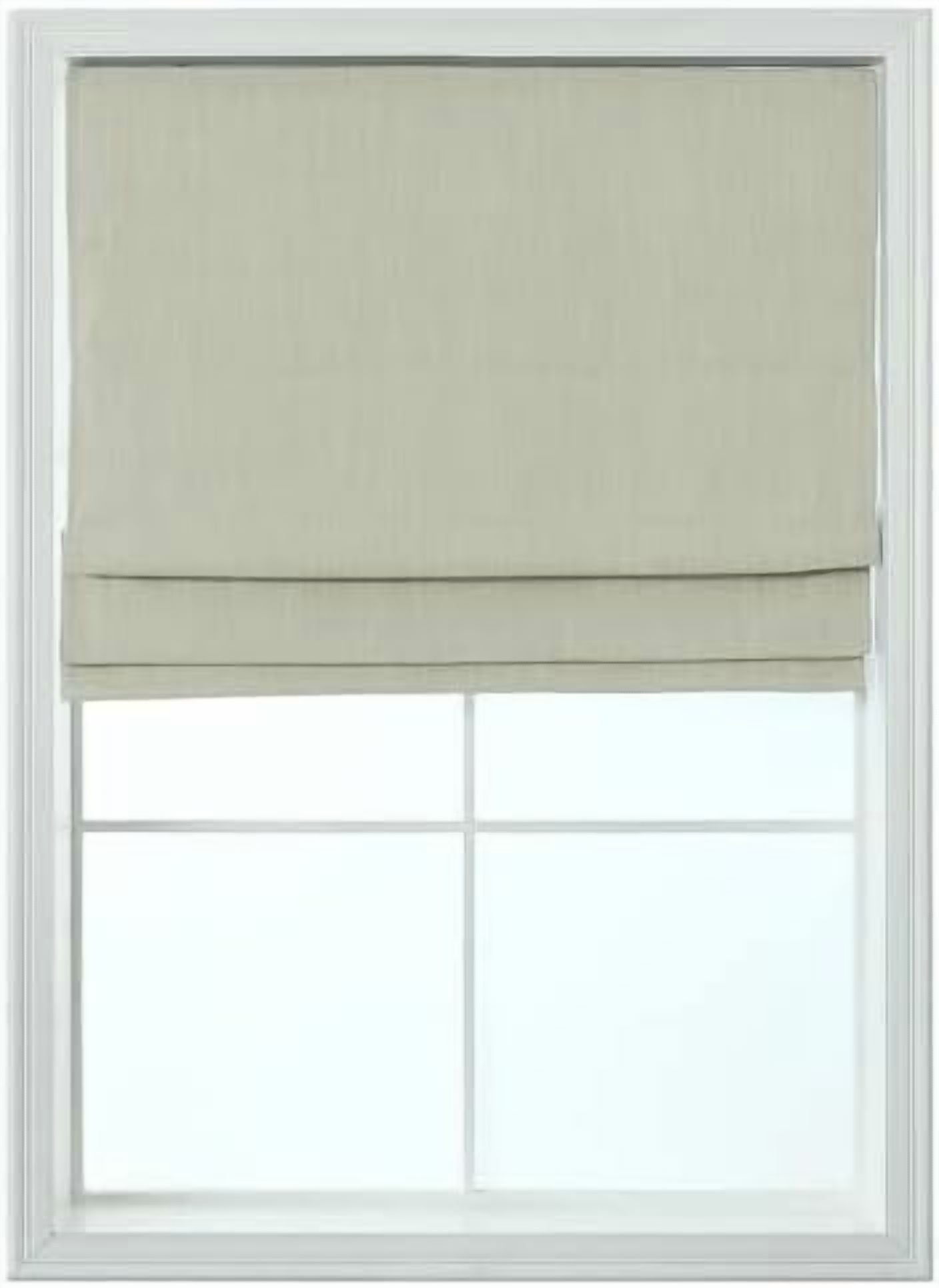Roman Shades for Windows, Room Darkening Cordless Pull Down Window ...