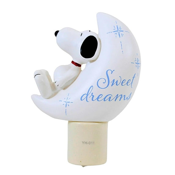 Roman Snoopy Moon Sweet Dreams Nightlight, 4.25-inchg Height, Polyresin ...