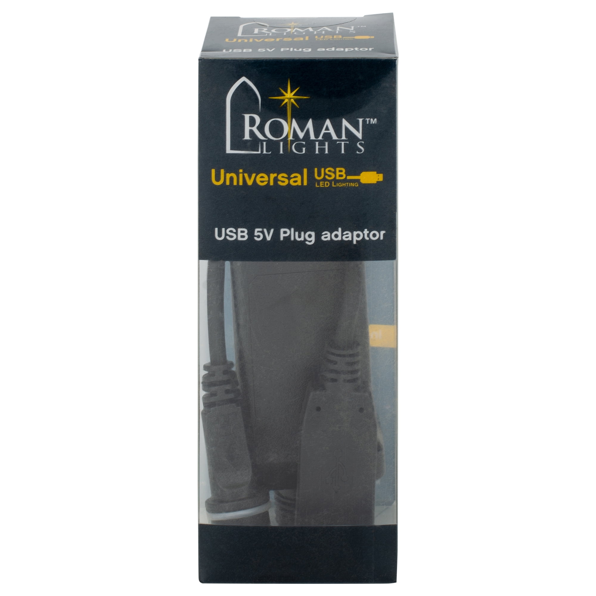 Roman USB 5V 1 Amp Indoor/Outdoor Plug Adapter with Standard USA Plugin ...