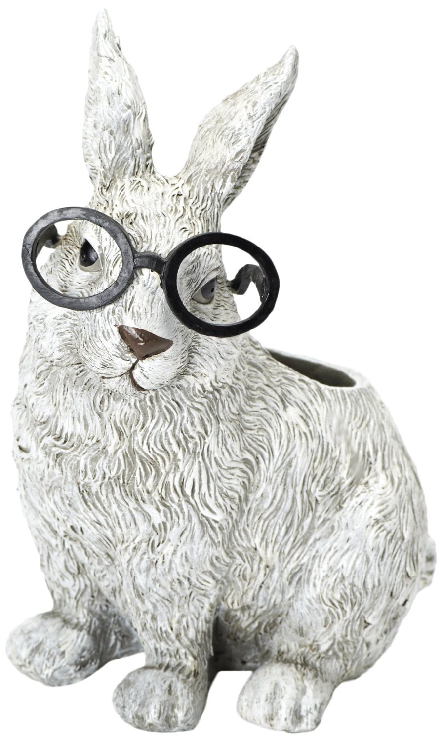 Roman White Bunny Rabbit with Spectacles 11 inch Stoneware Garden ...
