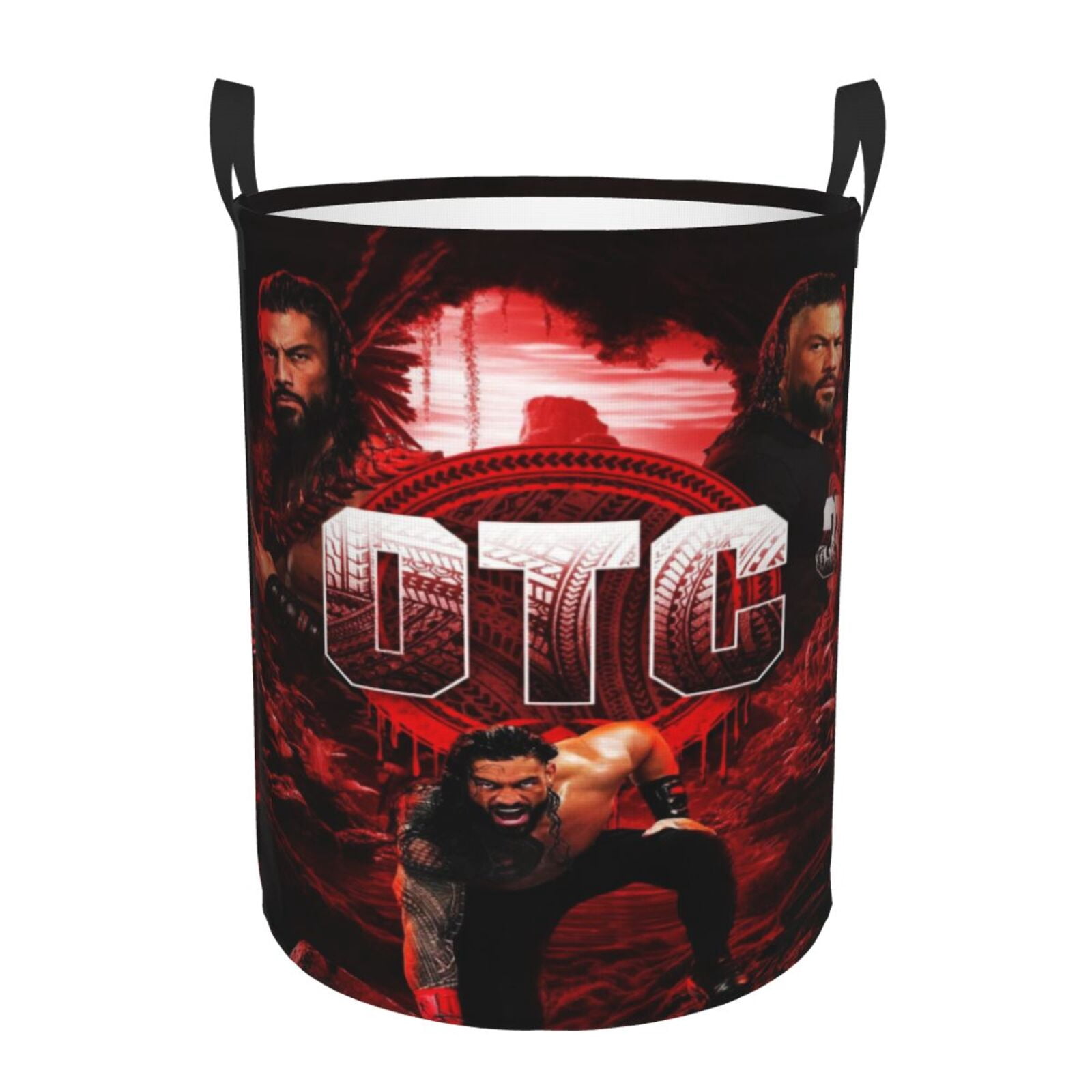 Roman Wrestler Reign 3d Graphic Flame Laundry Basket Fire Flame Clothes ...