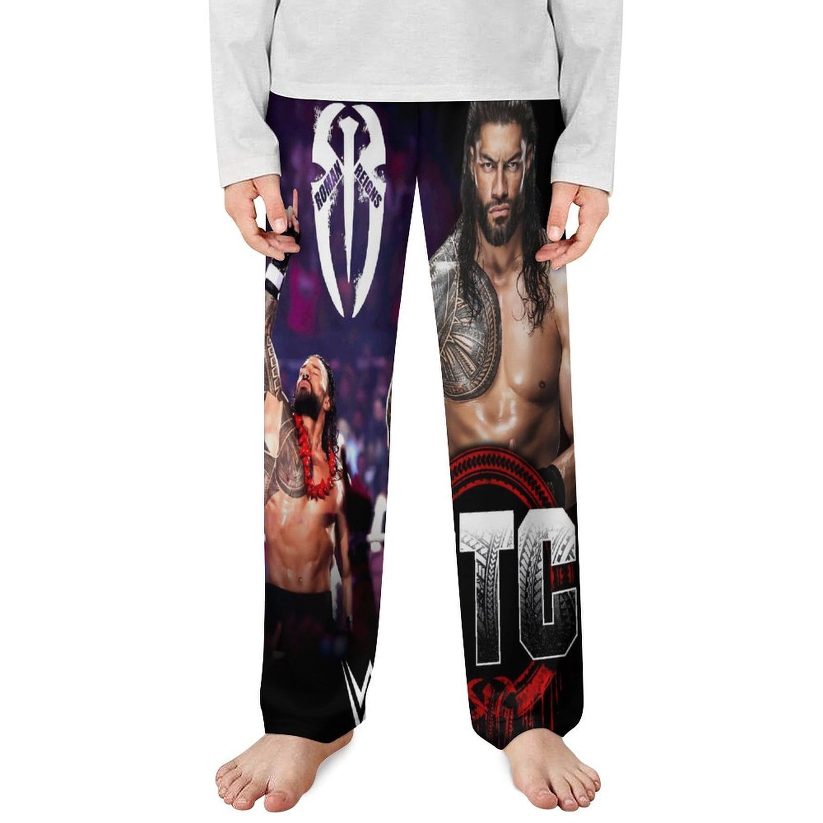 Roman Wrestler Reign Pajama Pants Cartoon Casual Lounge PJ Bottoms with ...