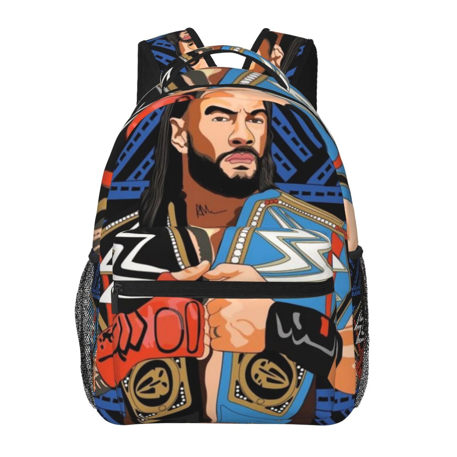 Roman Wrestler Reigns Laptop Backpack 3D Printed Wrestling Character ...