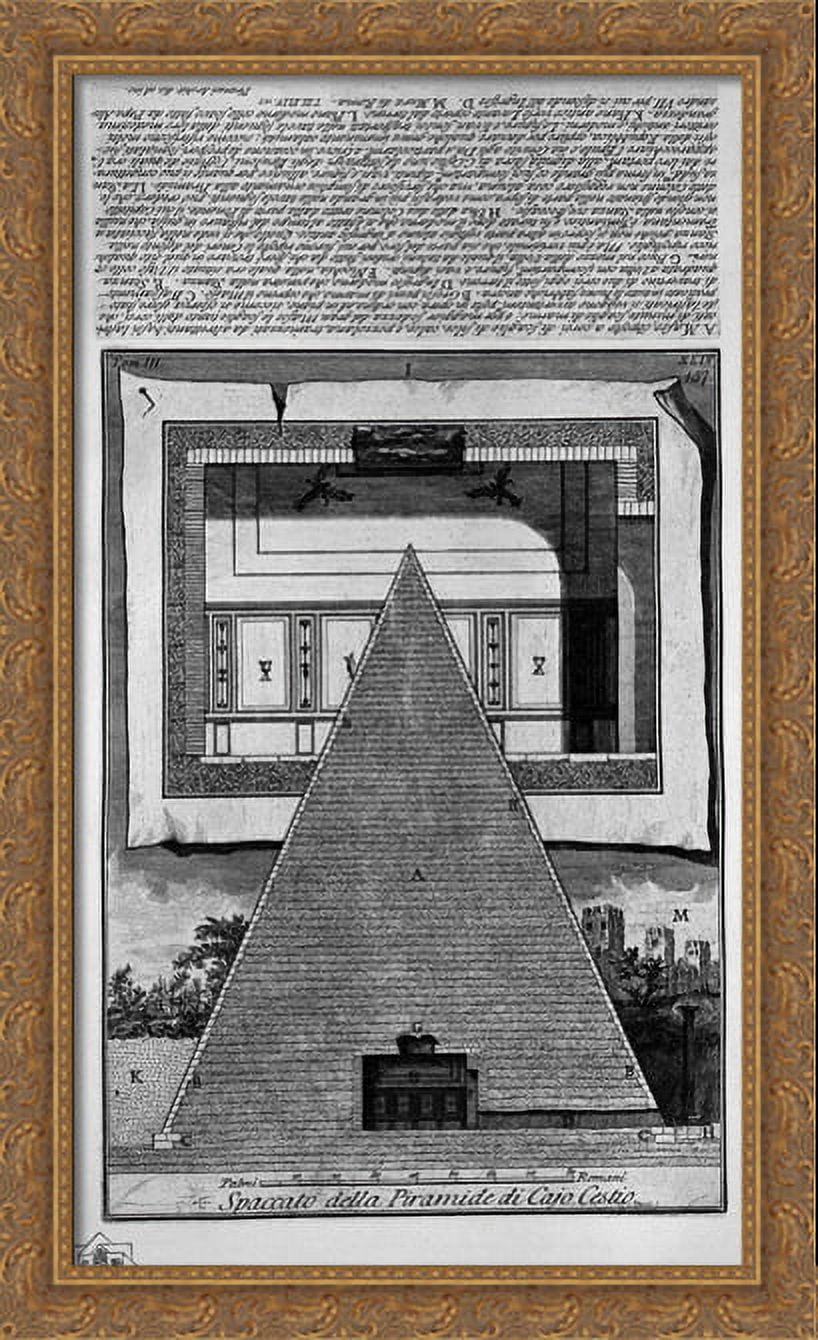 The Roman antiquities, t. 3, Plate XLV. Cross-section of the Pyramid of ...