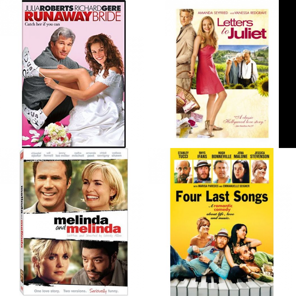 Romance 4 Pack DVD Bundle: Runaway Bride, Letters to Juliet, Melinda ...
