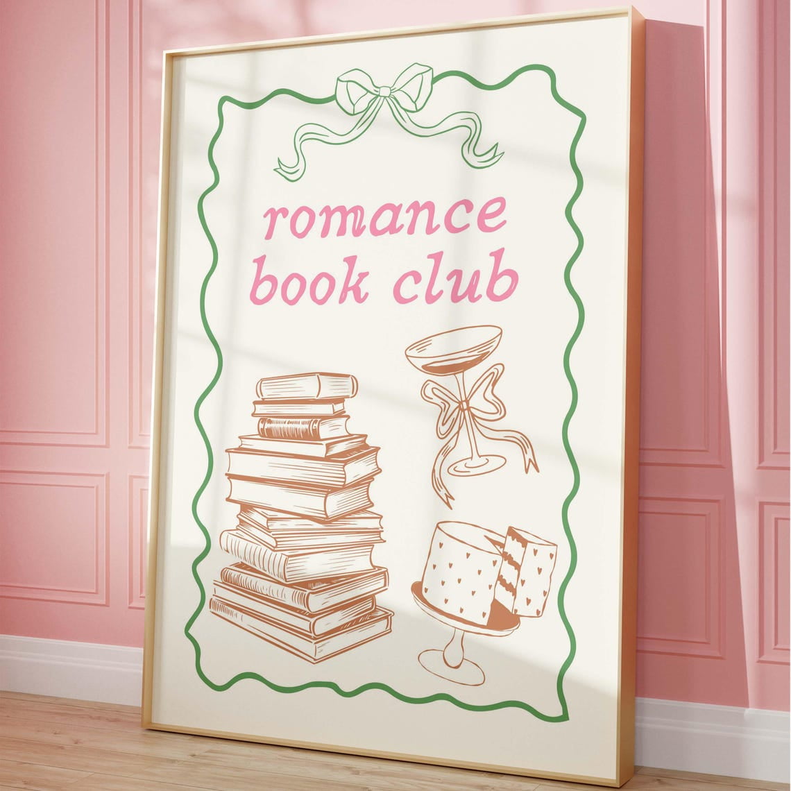 Romance Book Club Art Print, Reading Nook Wall Decor, Gifts For Book ...
