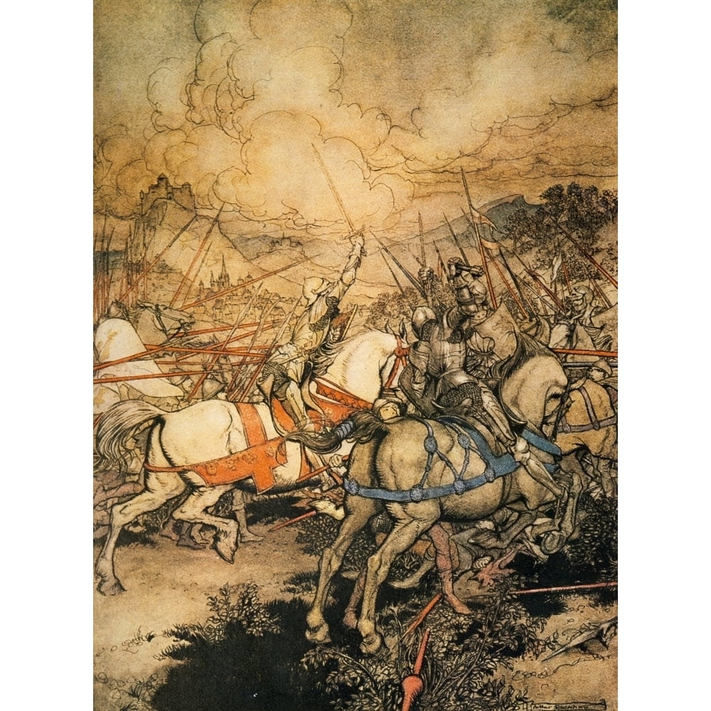 Romance of King Arthur 1917 Arthur drew Excalibur Poster Print by A ...