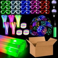 100PCS Colored LED Foam Sticks, 18in Long Glow Wands for Night Parties ...